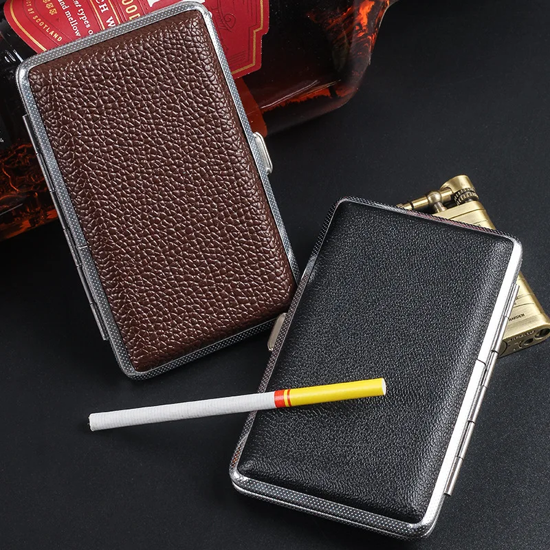 20-Piece-Extended-Leather-Cigarette-Case-Ultra-thin-Portable-Men-s ...