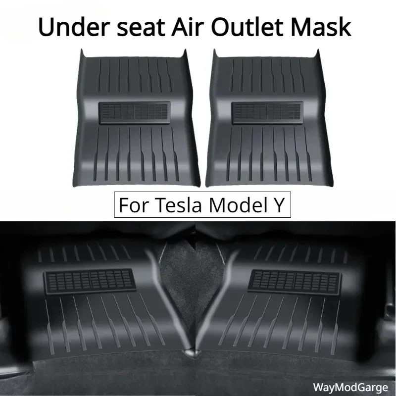 For-Tesla-Model-Y-Under-Seat-Air-Outlet-Mask-Backseat-Air-Vent-Fully ...