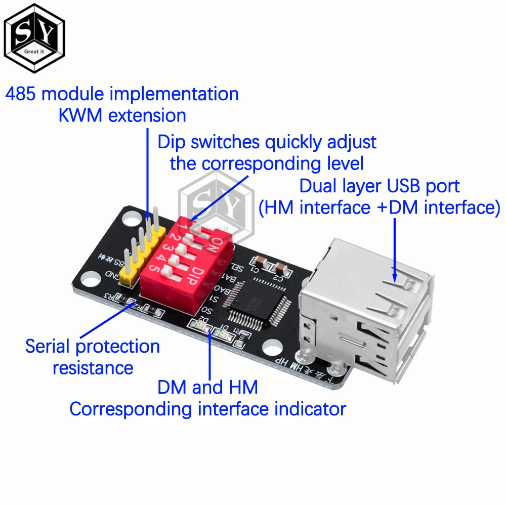 Ch9350-module-hid-keyboard-mouse-to-serial-port-virtual-keyboard ...