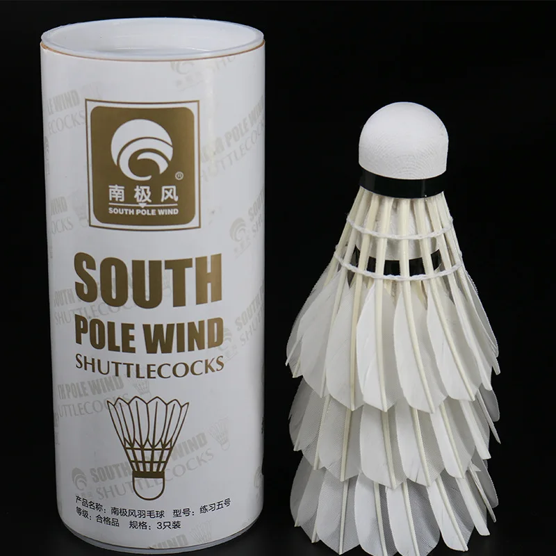 Badminton-Shuttlecock-White-Goose-Board-Feather-Flying-Stability ...