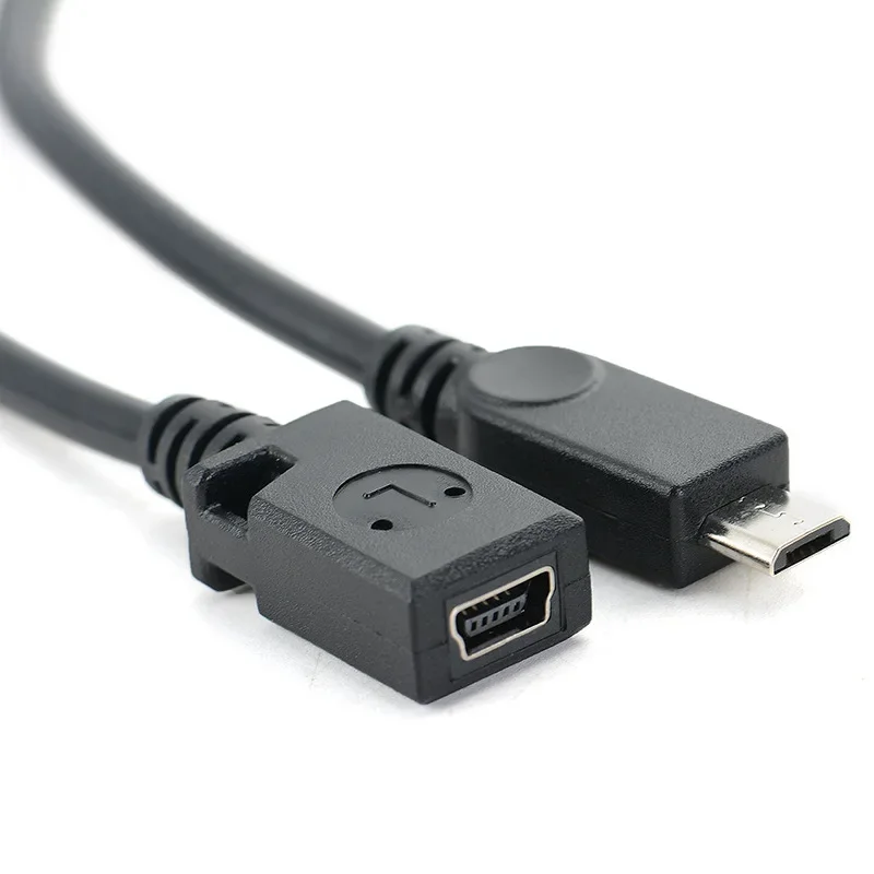 Mini-USB-hembra-a-Micro-USB-macho-adaptador-de-conector-de-8-pines-a-5 ...