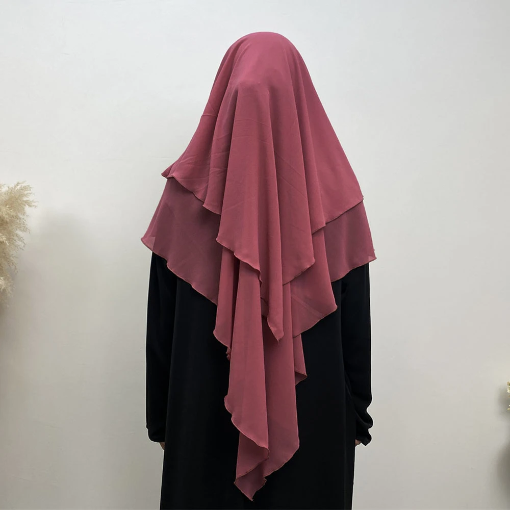 Khimar-Two-Layer-Chiffon-Double-Layers-High-Quality-Muslim-Modest-Fashion-Prayer-Long-Hijab ...