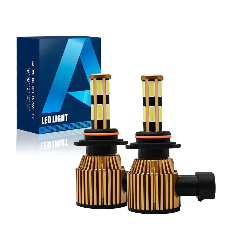 A10 Car Led Headlights Bulb 6000k 12000lm 10 32v 360 Degree Six sided ...