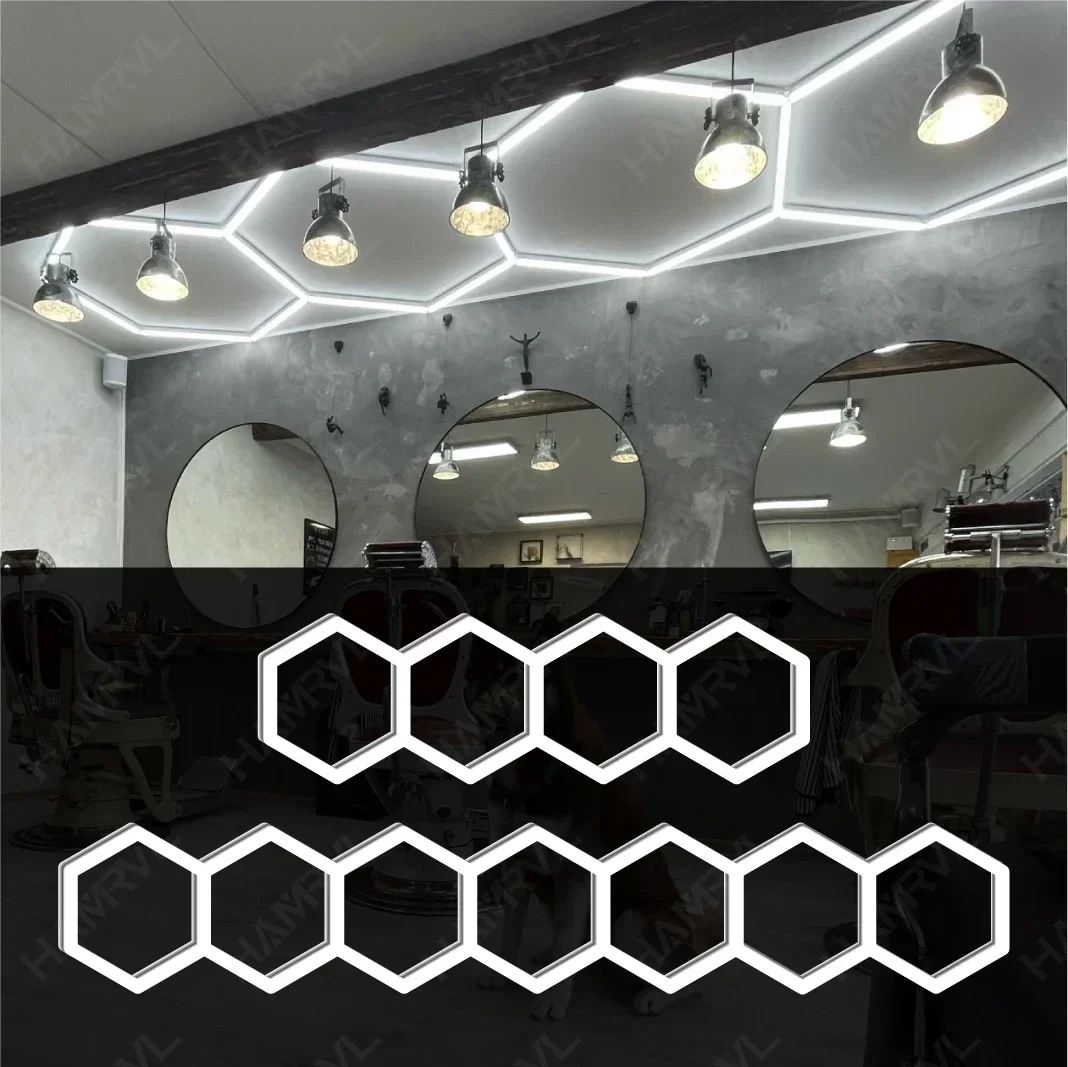 Honeycomb-Led-Light-Garage-Hexagon-Lamp-110V-240V-Led-Tube-Ceiling ...
