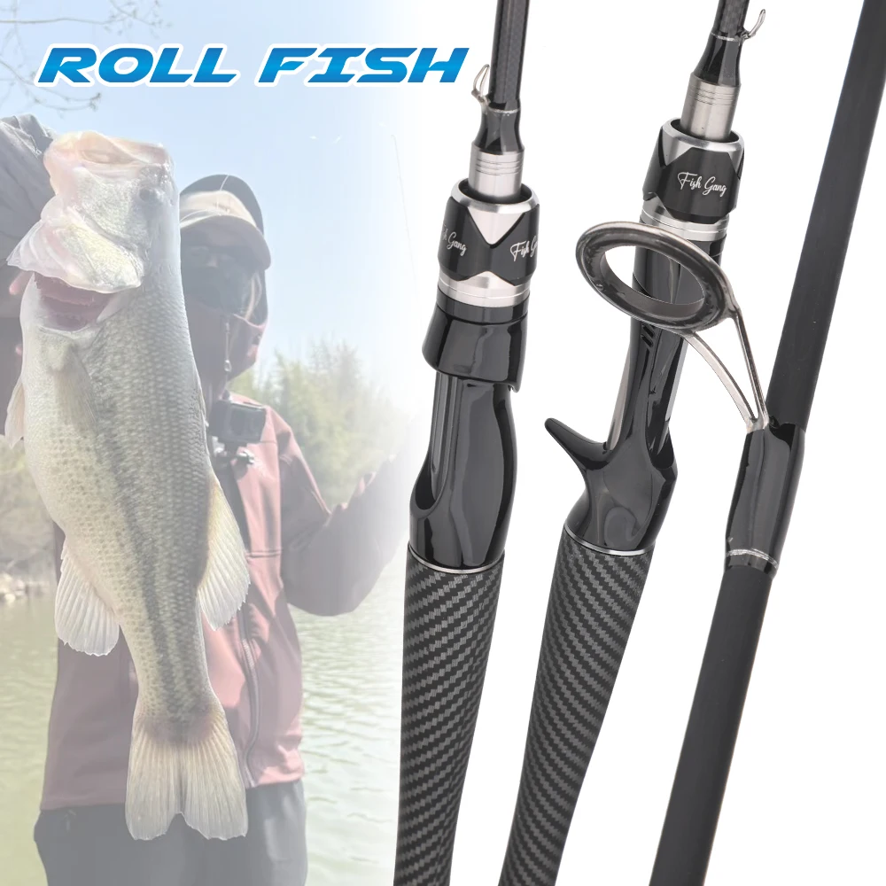 ROLLFISH Spinning Casting Carbon Fiber Lure Fishing Rod M Power Fast ...