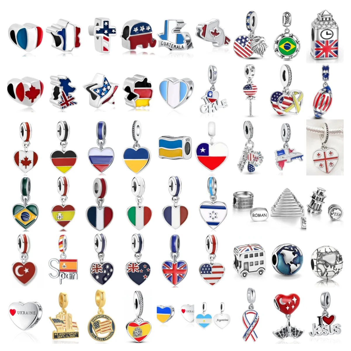 European-925-sterling-silver-flag-pendant-charm-suitable-for-original ...