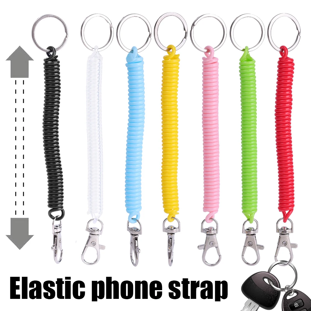 1-5PCS-Multifunction-Key-Chain-Spring-Rope-Mobile-Phone-Cord-Anti-Lost ...