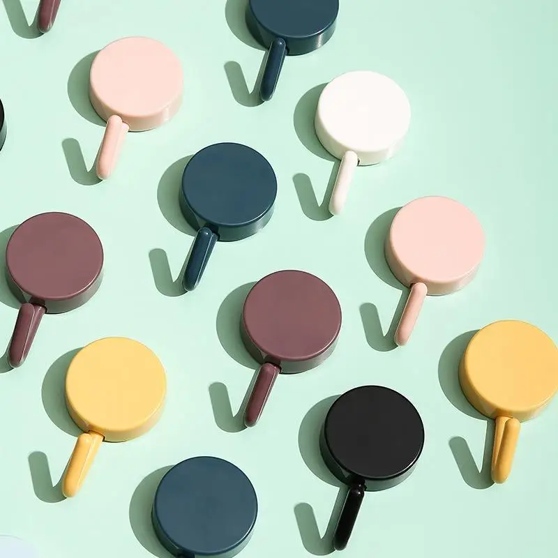 Five Random Colors Hook Strong Adhesive Sticking Wall Kitchen Cute Hook ...