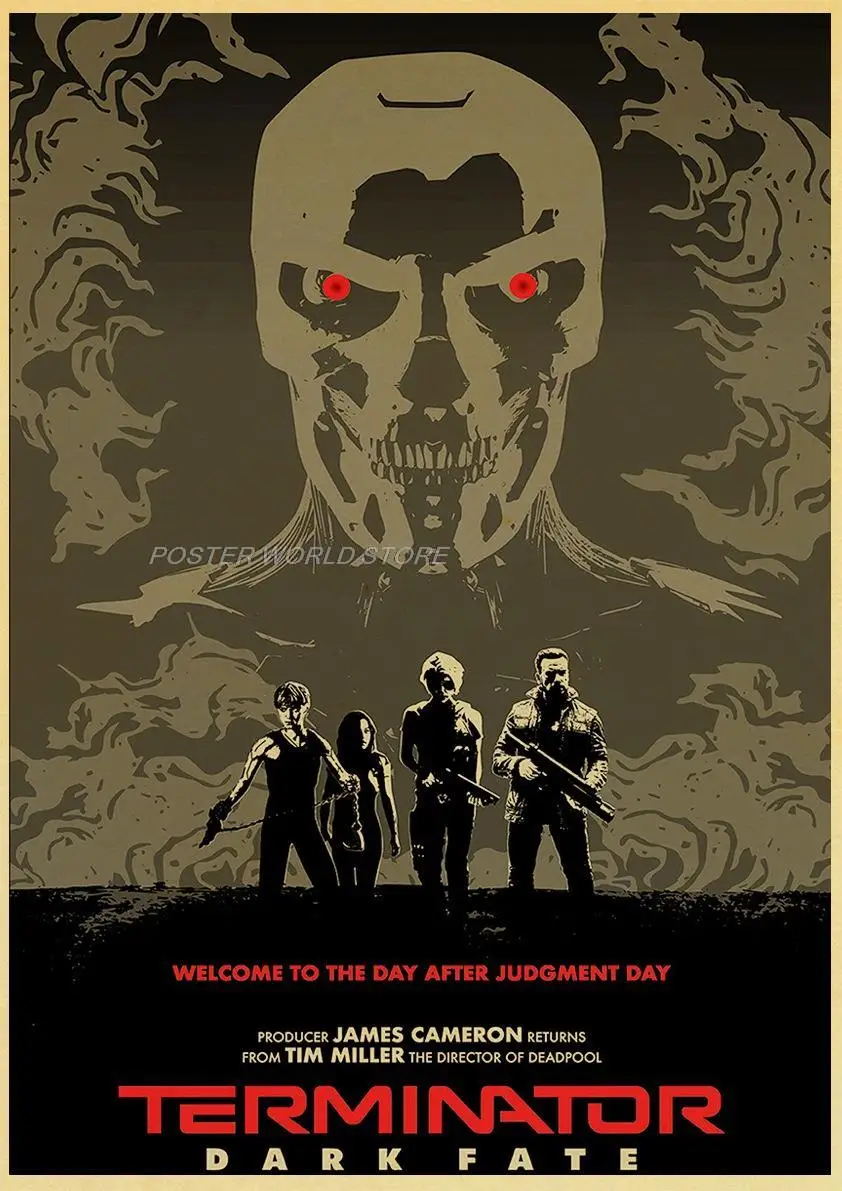 Terminator 2 Skull Poster