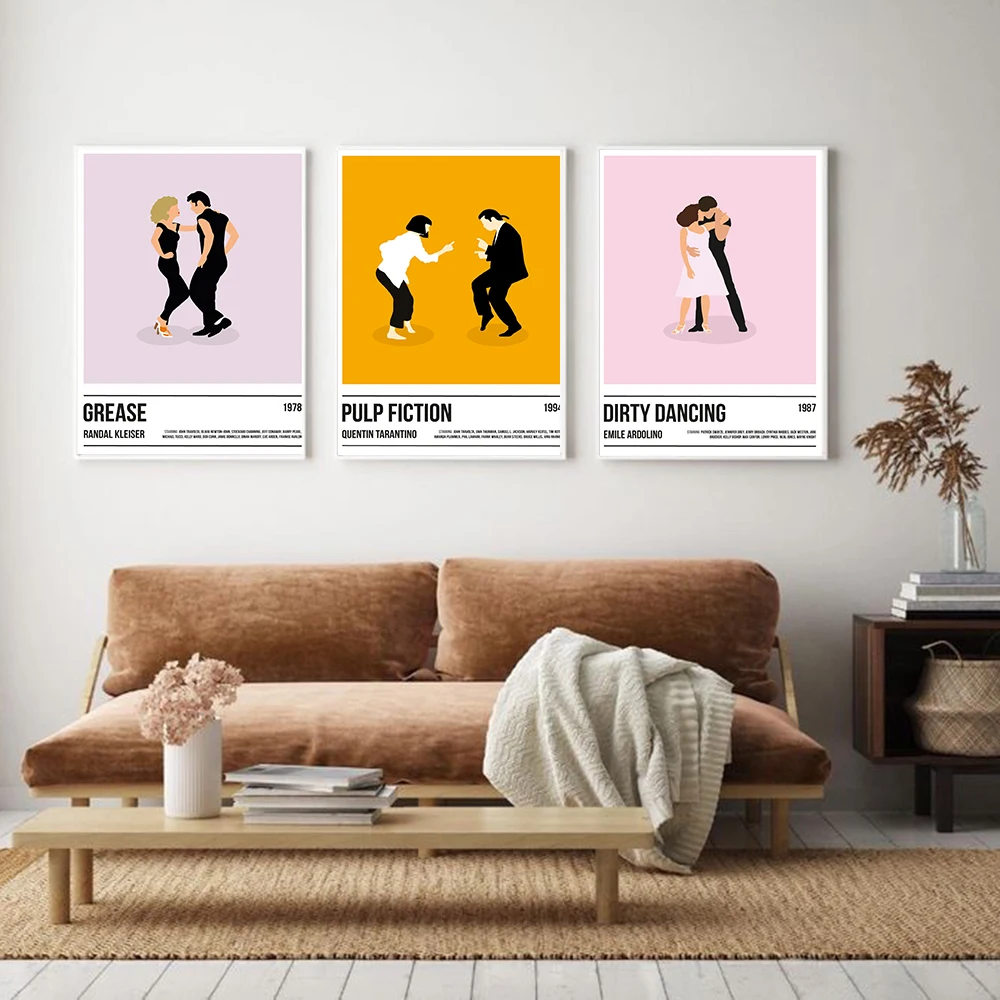 Vintage Grease Dirty Dancing Pulp Fiction Classic Movie Poster Print ...