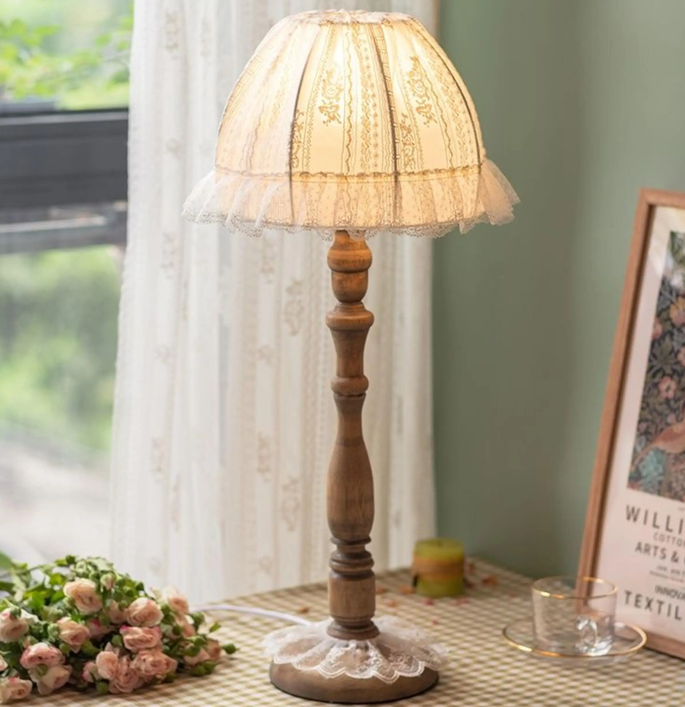 European-Nostalgic-Vintage-INS-Style-Light-Luxury-Solid-Wooden-American ...