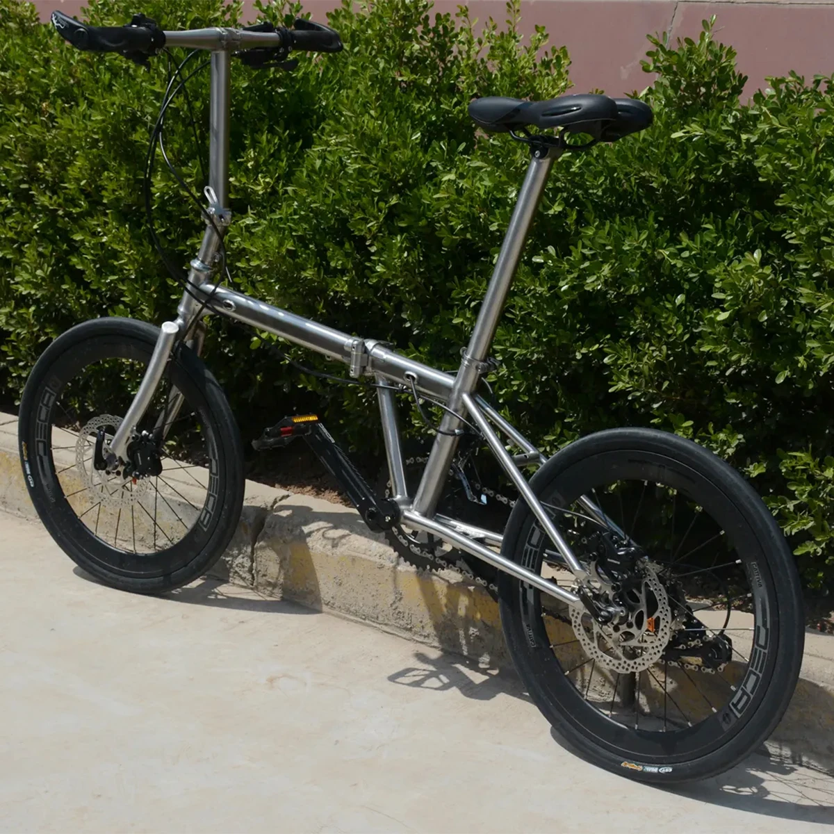 CNC-Dropout-Folding-Bike-Frame-Ultra-Light-451X28C-Gr9-Titanium-City ...
