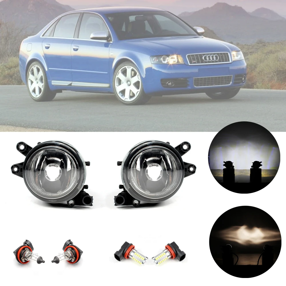 LED-Halogen-Fog-Light-For-Audi-A4-B6-2001-2002-2003-2004-2005-Front ...