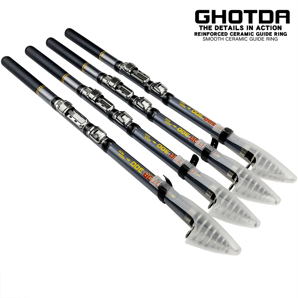 GHOTDA Adjustable Length Telescopic Fishing Rods 3m 1.5m Rock Flow ...