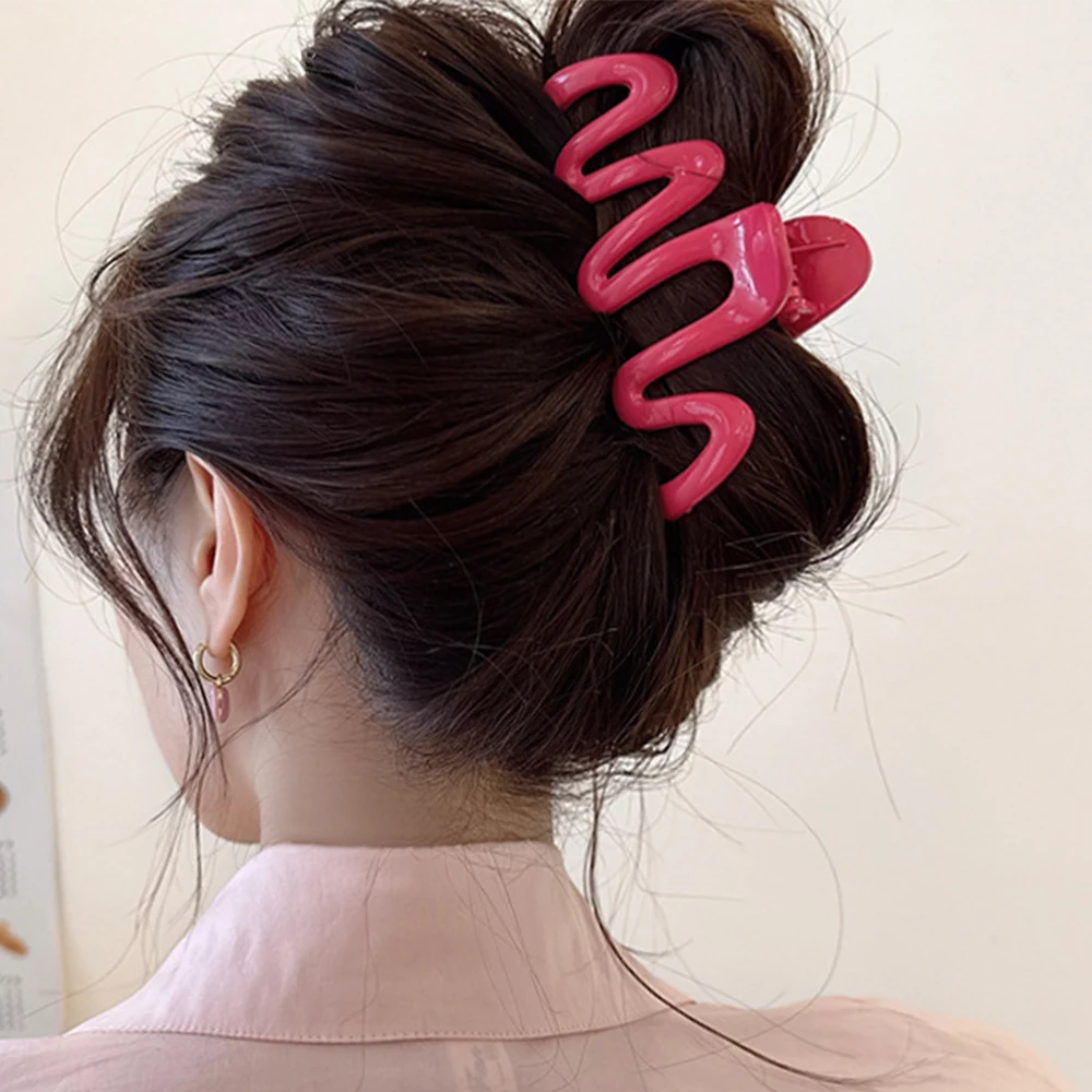 Fashion-Acrylic-Hair-Claw-Clip-Large-Wave-Style-Hairpins-Hair-Clamps ...
