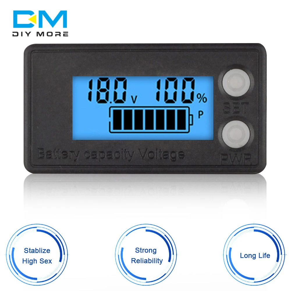 diymore DC 8V 100V Waterproof 6133A Battery Capacity Indicator Lead ...