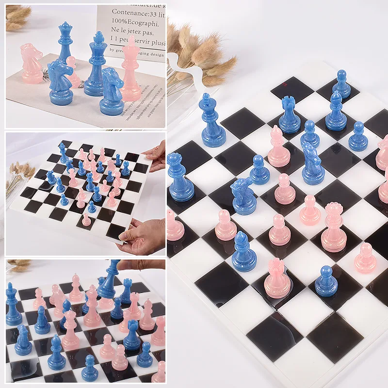 3d Chess Board With Pieces