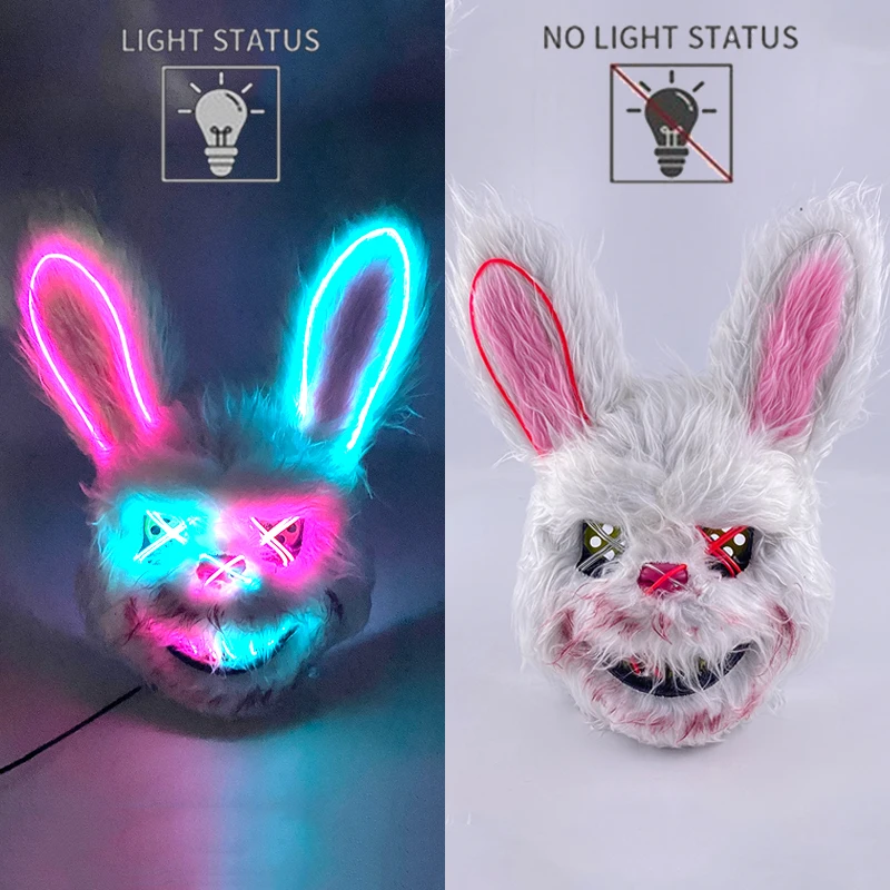 LED-Light-up-Mask-Bloody-Rabbit-Cosplay-Mask-Halloween-Horror-Killer ...
