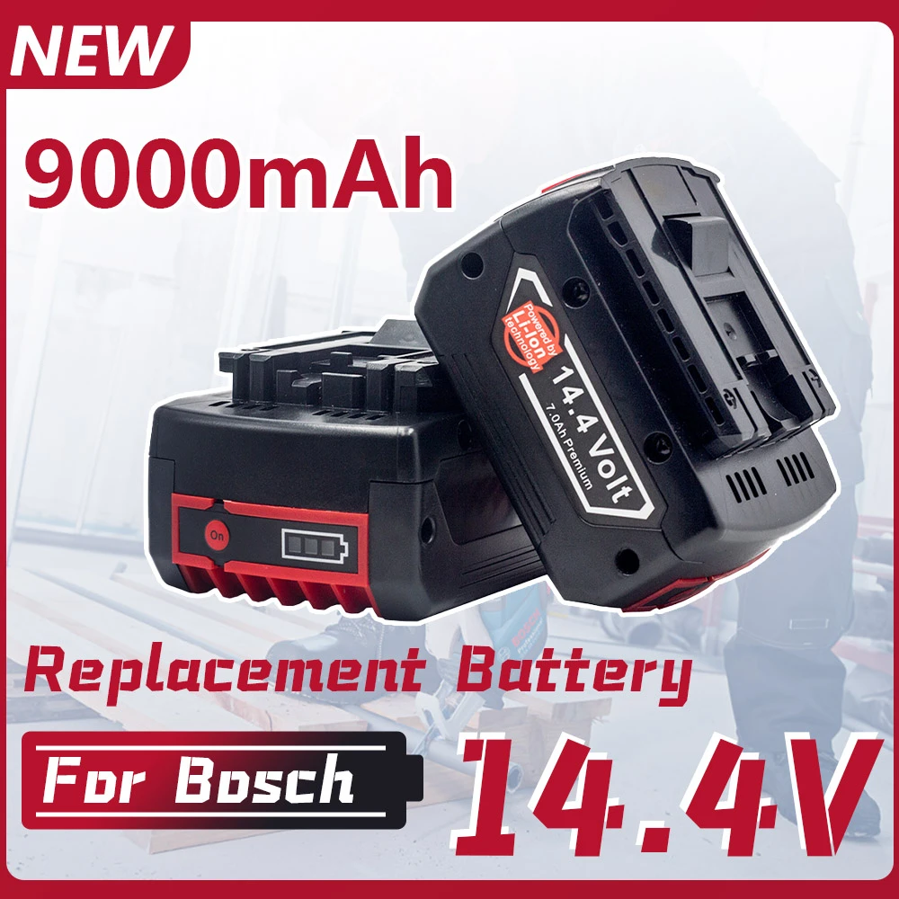 14.4V 9.0A Rechargeable Lithium Battery for Bosch Power Tool Backup ...
