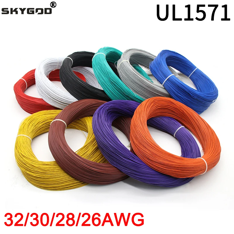 5/20/50M UL1571 32 30 28 26 AWG PVC Electronic Wire Flexible Cable Insulated Tin-plated Copper ...