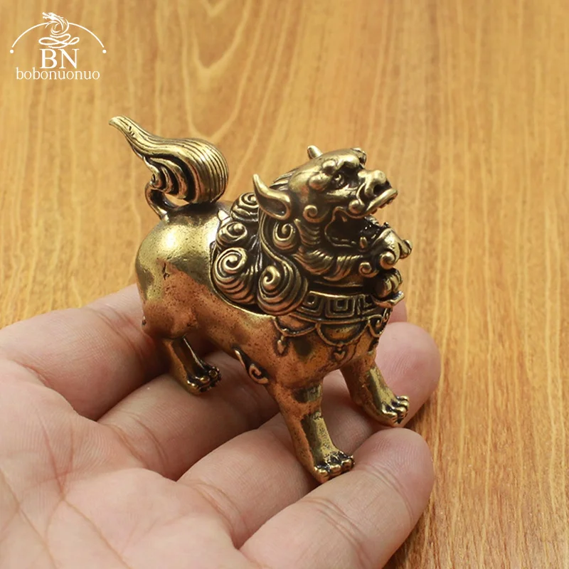 73g Copper Design Tibetan Style Mini Bronze Kirin Incense Burner Censer ...