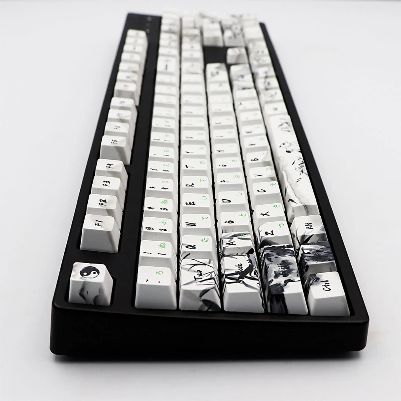 Thick PBT Keycaps PBT Dye Subbed OEM Keycap 68/71/110-Key Panda ...