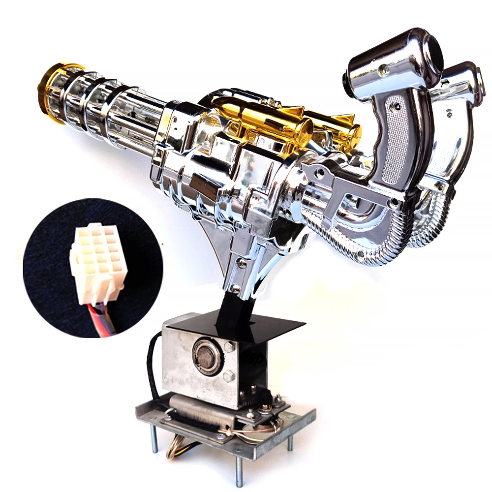 New-Gatling-Shoot-Gun-With-15pin-Connector-Chrome-Plastic-Sensor-Firing ...