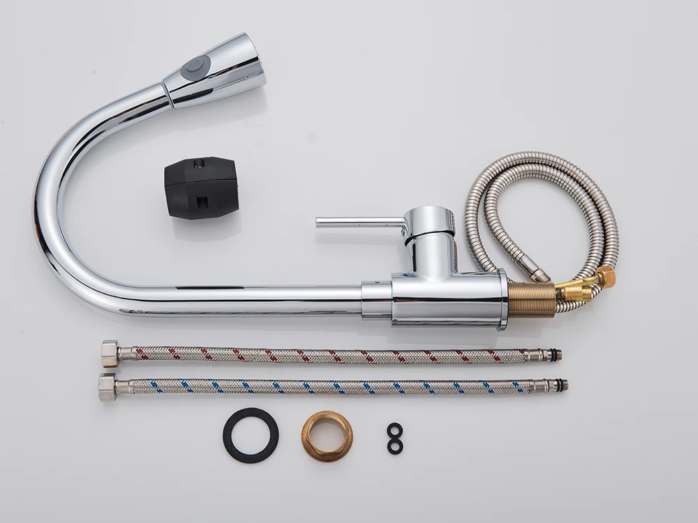 Stream & Spray Pull Out Kitchen Sink Faucet - FaucetBazaar 1