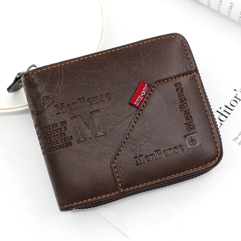 Men's Wallet Made of Leather Wax Oil Skin Purse for Men Coin Purse ...