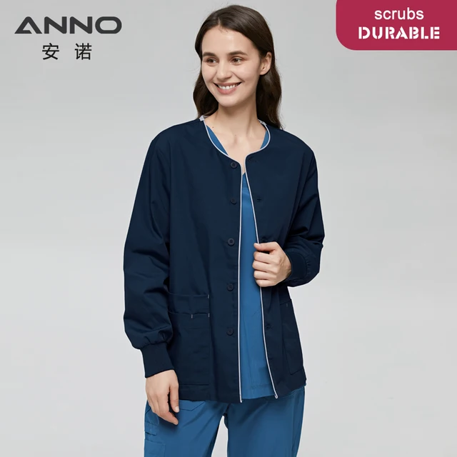 Long Sleeves Scrubs Jacket Pretty Outfit Nurse Out Coat Doctor Shirt ...