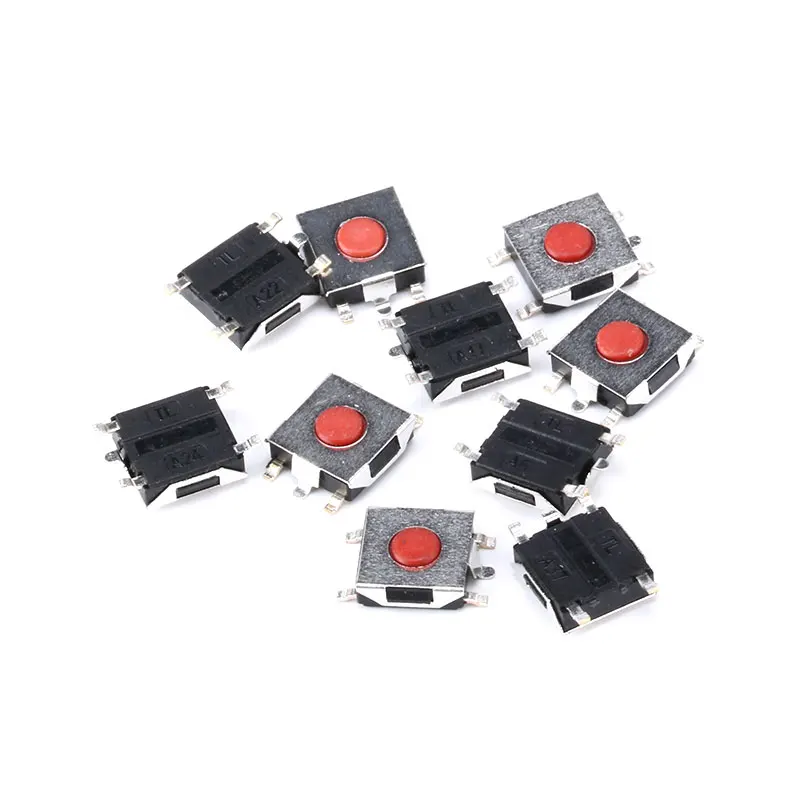 20PCS 6*6*2.5MM Red Tact Touch Switch Silicone Button Micro Switch Push ...
