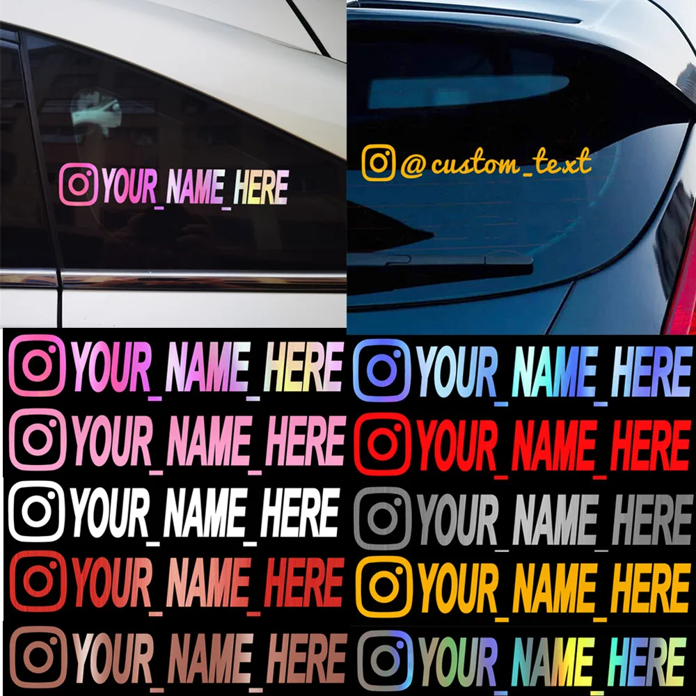 Your-Own-User-Name-Custom-Text-Sticker-Vinyl-Decal-for-Instagram ...