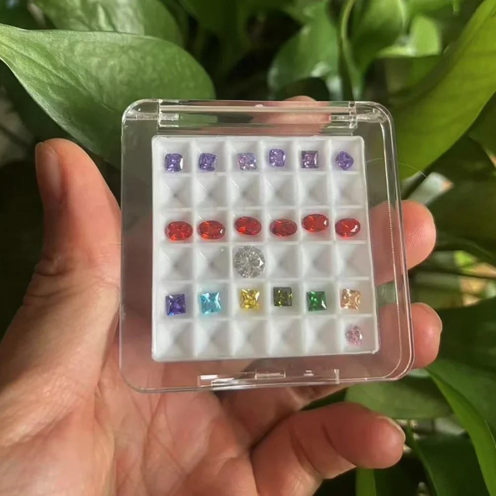 Loose Diamond Storage Box Transparent CVD Zircon Joyeros Organizador ...