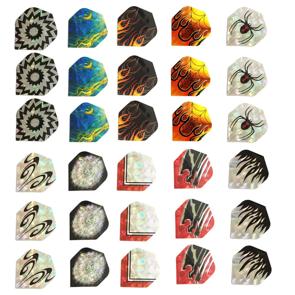 30pcs 10 styles Dart Laser Flights For Soft Tip Darts And Steel Tip ...