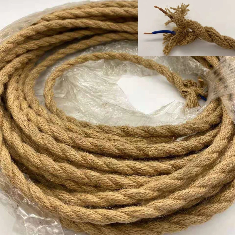 Wire-Vintage-Braided-Tied-Hemp-Rope-Lighting-Process-Decoration-Hemp ...