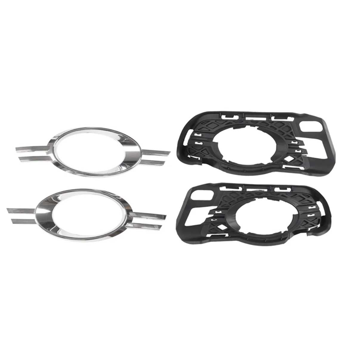 1Set-Front-Bumper-Fog-Light-Grille-with-Chrome-Trim-for-Mercedes-Benz ...
