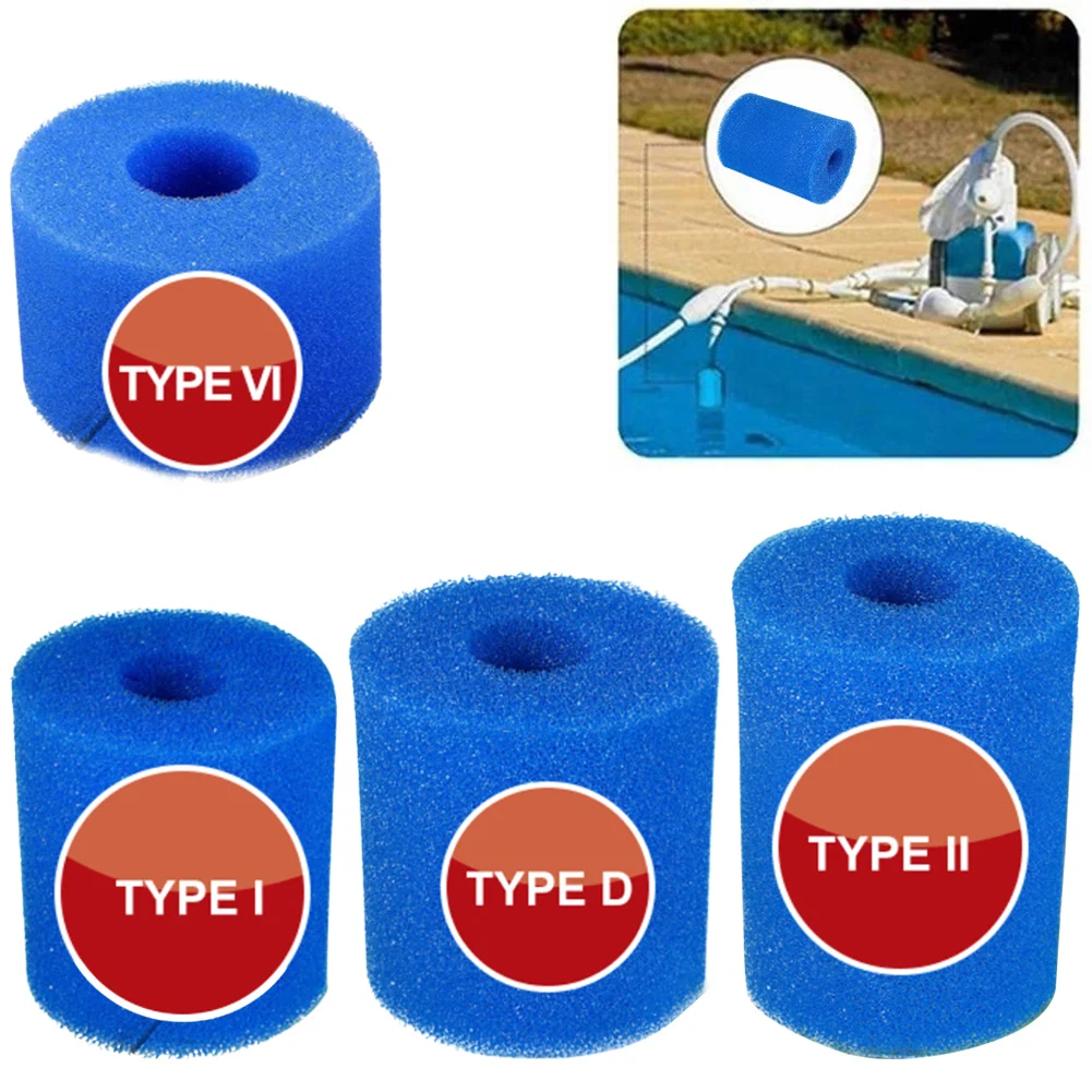 Washable-Swimming-Pool-Filter-Sponge-For-Intex-Type-I-II-VI-D-Reusable ...