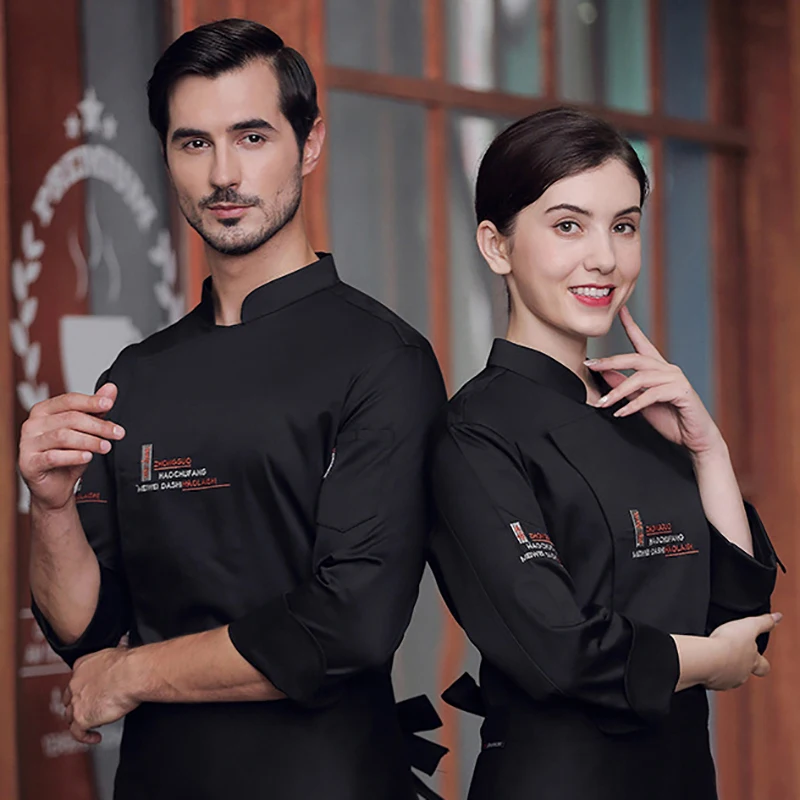 Unisex-Chef-Jacket-for-Men-Women-Restaurant-Hotel-Kitchen-Cook-Coat ...