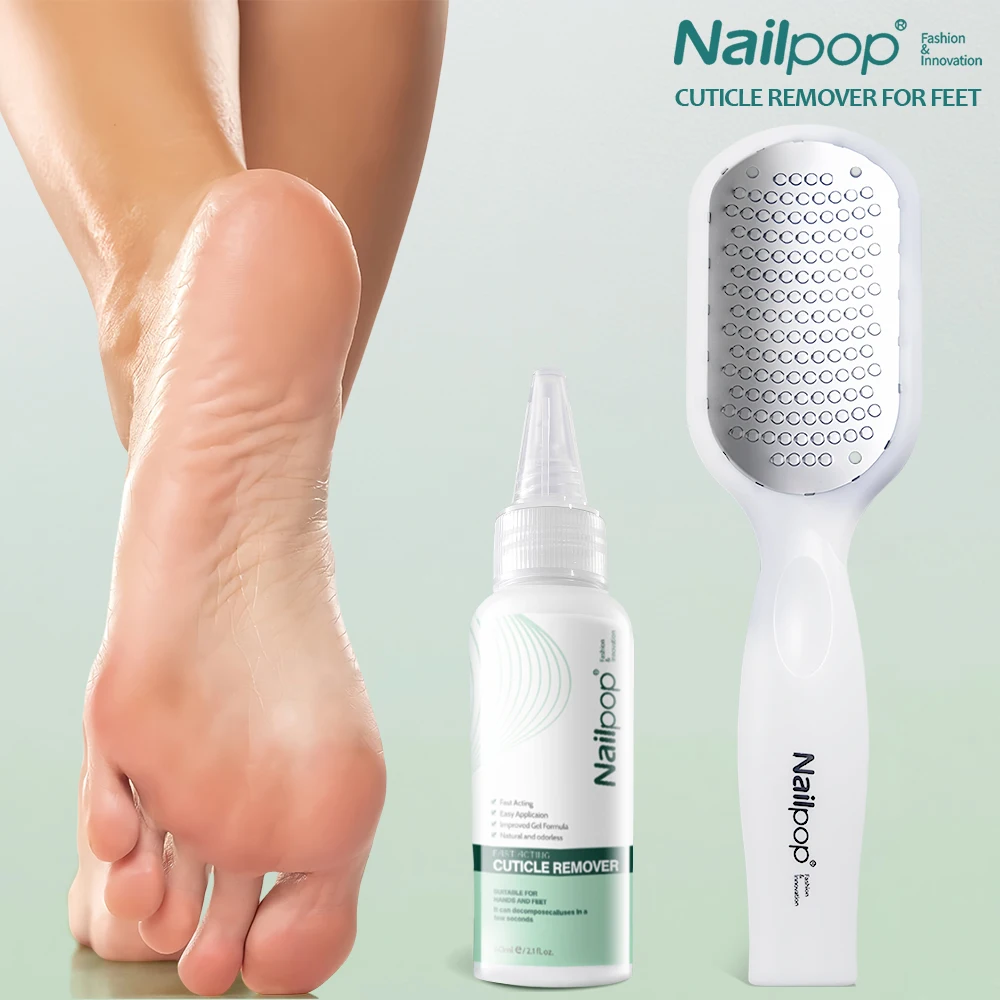 Nailpop Professional Callus Remover for Feet Extra Strength Gel & Rasp ...