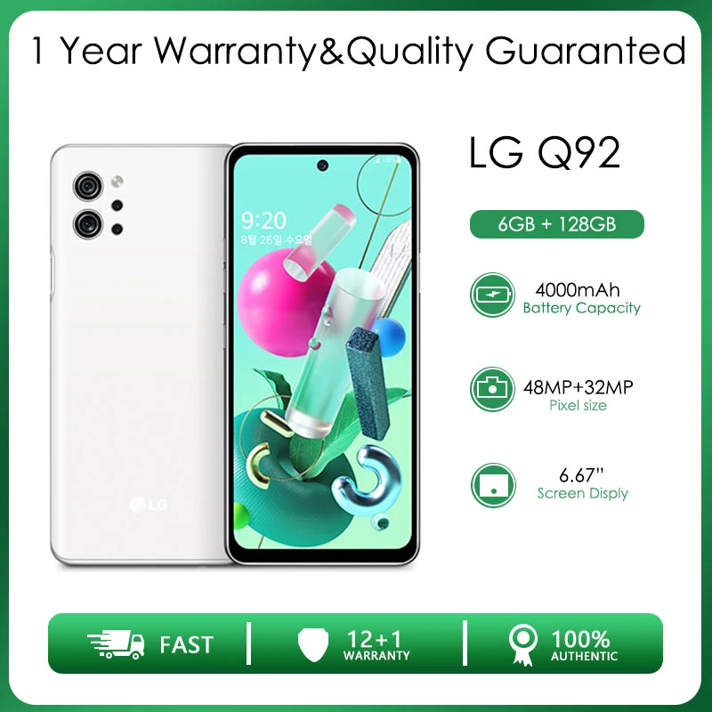 Lg Q92 5g Refurbished Unlocked 128gb 6gb Ram 4g Lte Rear Camera 48mp 6.67" Phone - Mobile Phones ...