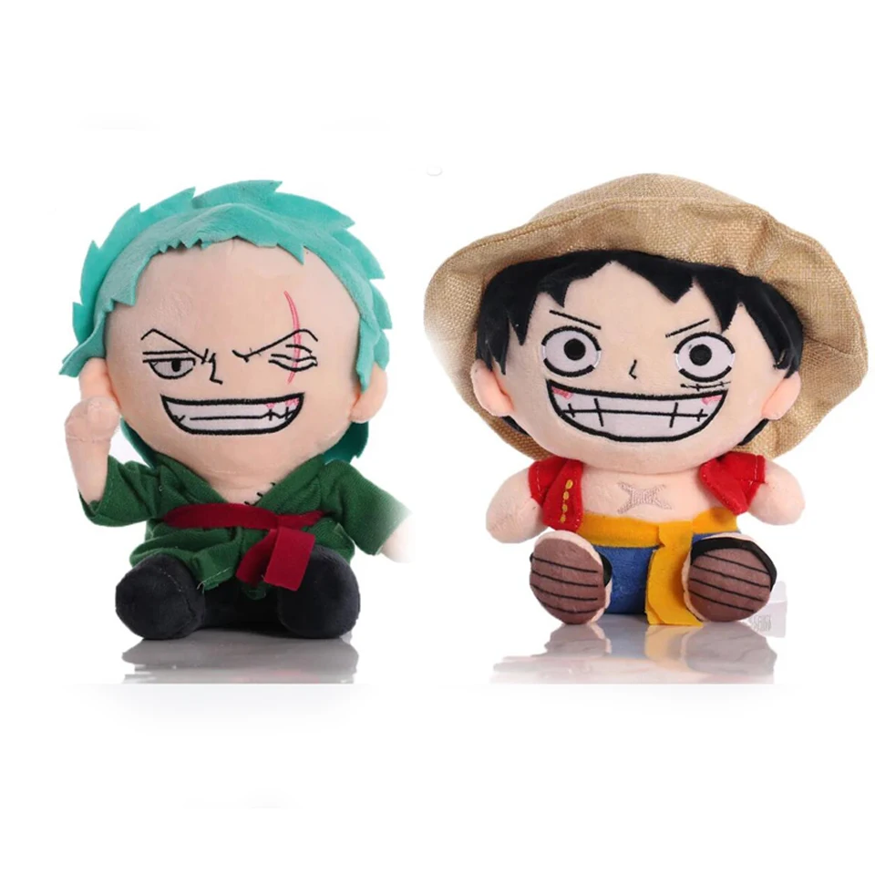 Original-25cm-One-Piece-Anime-Figure-Zoro-Luffy-Chopper-Plush-Toys-Cute ...