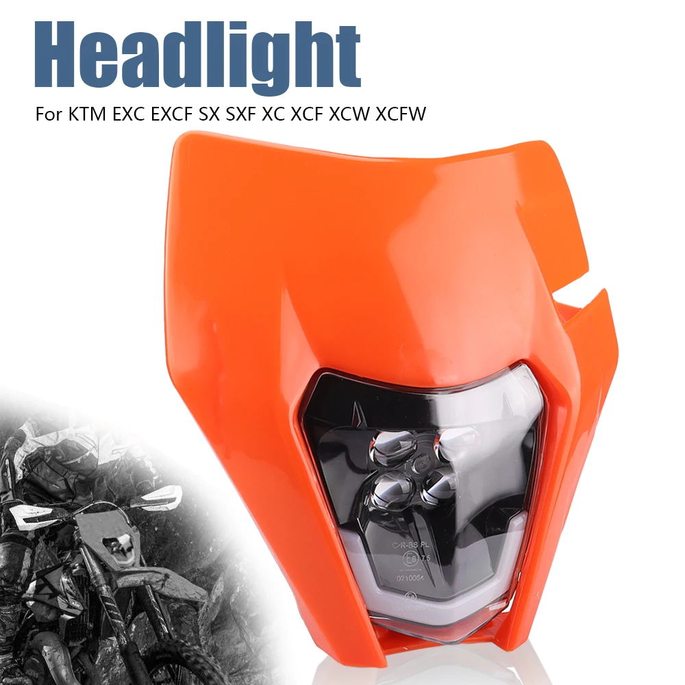 Enduro-Headlight-Motorcycle-Supermoto-Headlight-with-Led-Head-Light-For ...