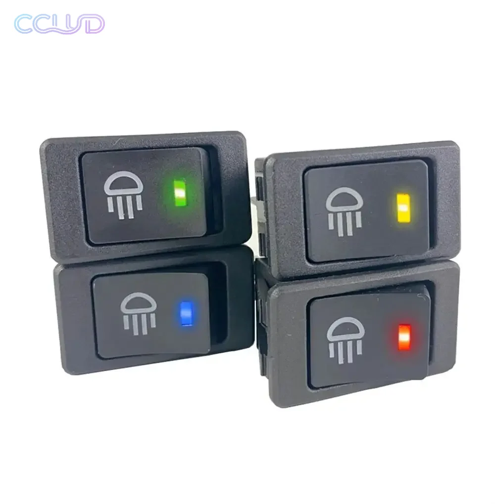 Car Light Rocker Switch ON-OFF Fog Lamp Switch 2 Position 4 Pins LED ...