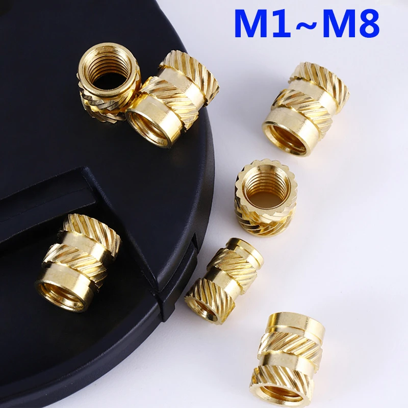M1 M1.4 M1.6 M1.7 M2 M2.5 M3 M4 M5 M6 M8 Brass Insert Nut Knurled Nut Thread Heat Molding Double ...