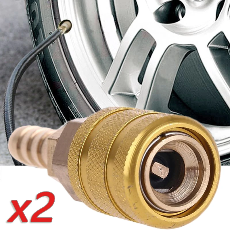 8mm Car Tire Valve Clip Solid Brass Nozzle Clamp Inflation Pump Adapter ...