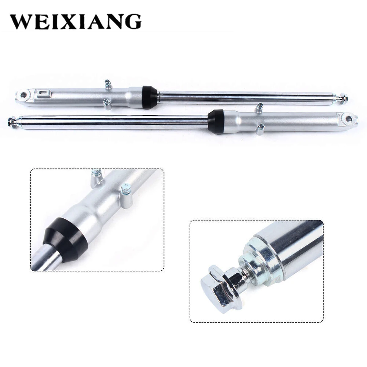 Pair 27" Motorcycle Front Fork Tubes Shocks Absorber Suspension For ...