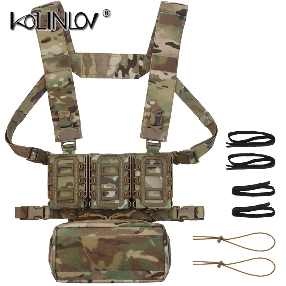 MOLLE-Airsoft-Chest-Rig-Militar-Tactical-Hunting-Vest-Laser-Cut-with-AR ...
