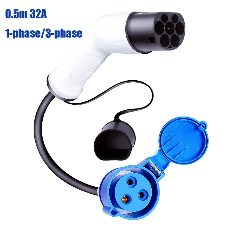 TYPE2 to CEE EV Adapter Type 2 Plug Cee Socket EVSE Charger Connector ...