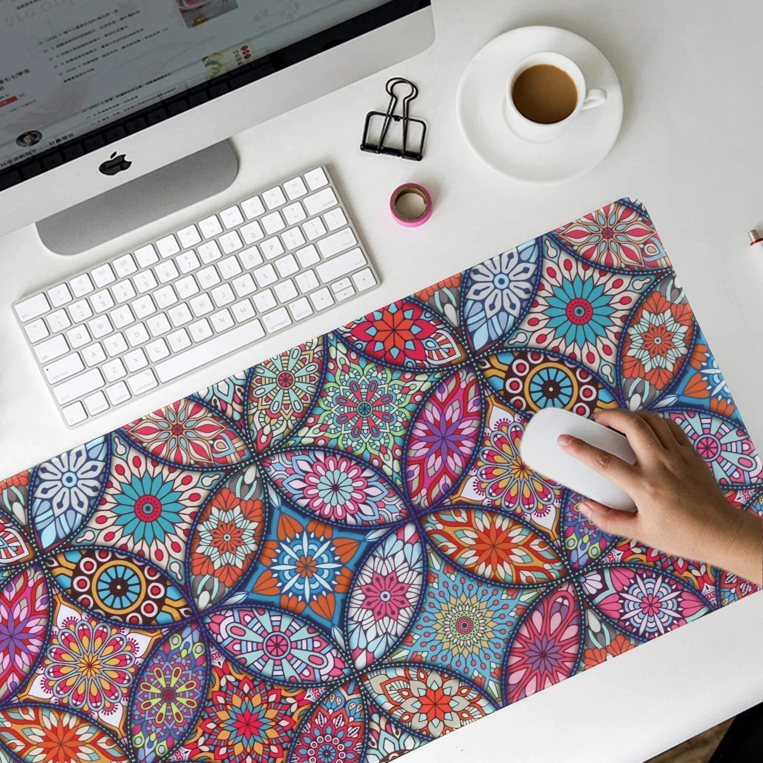 Mandala Art Mouse Pad Gaming Xl Computer New Large Hd Mousepad Xxl Desk ...