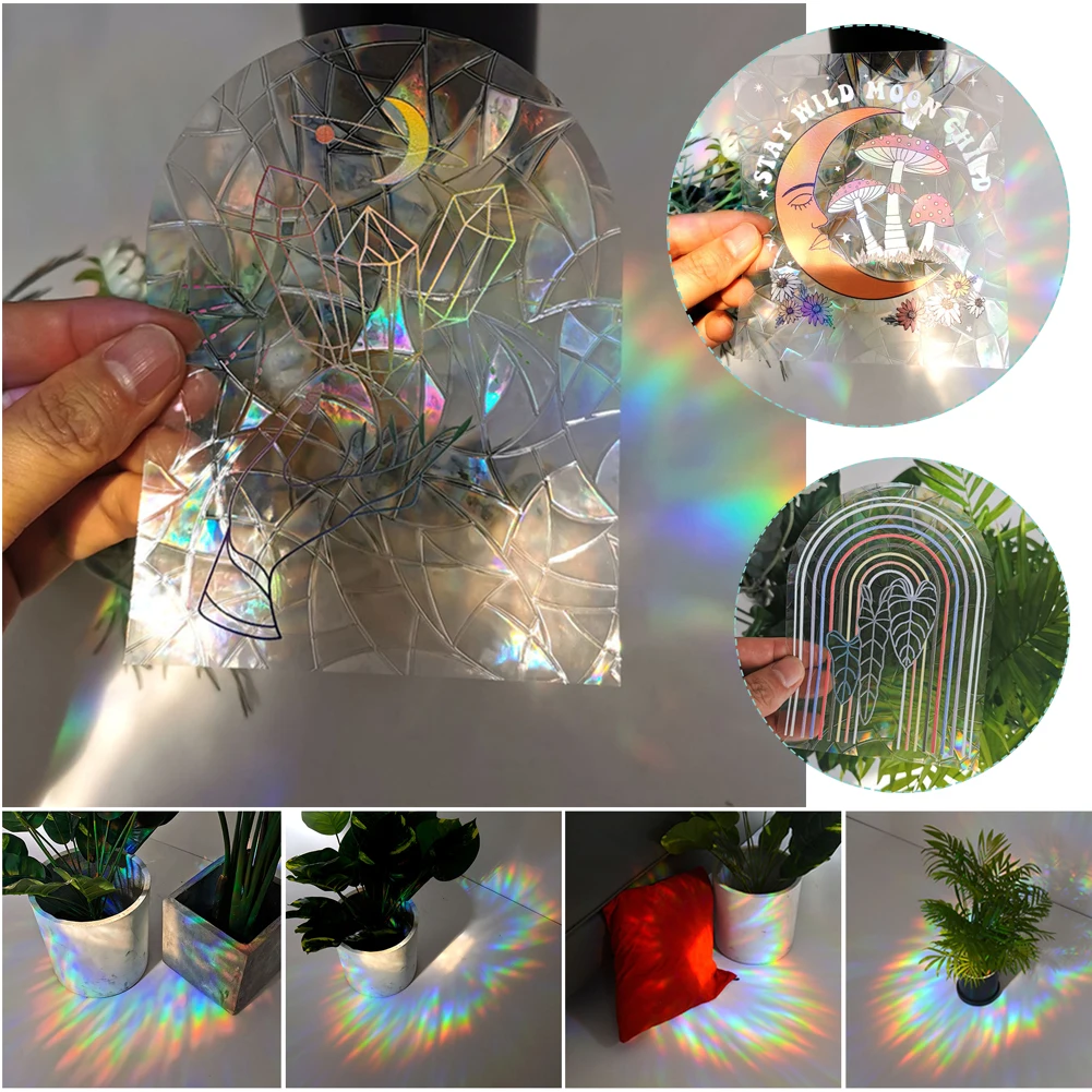 Rainbow Sun Catcher Wall Stickers Pvc Window Mirror Sticker Bedroom ...